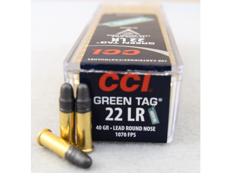 CCI 22 LR Ammunition - 40 gr LRN Competition Grade - CCI Green Tag ...